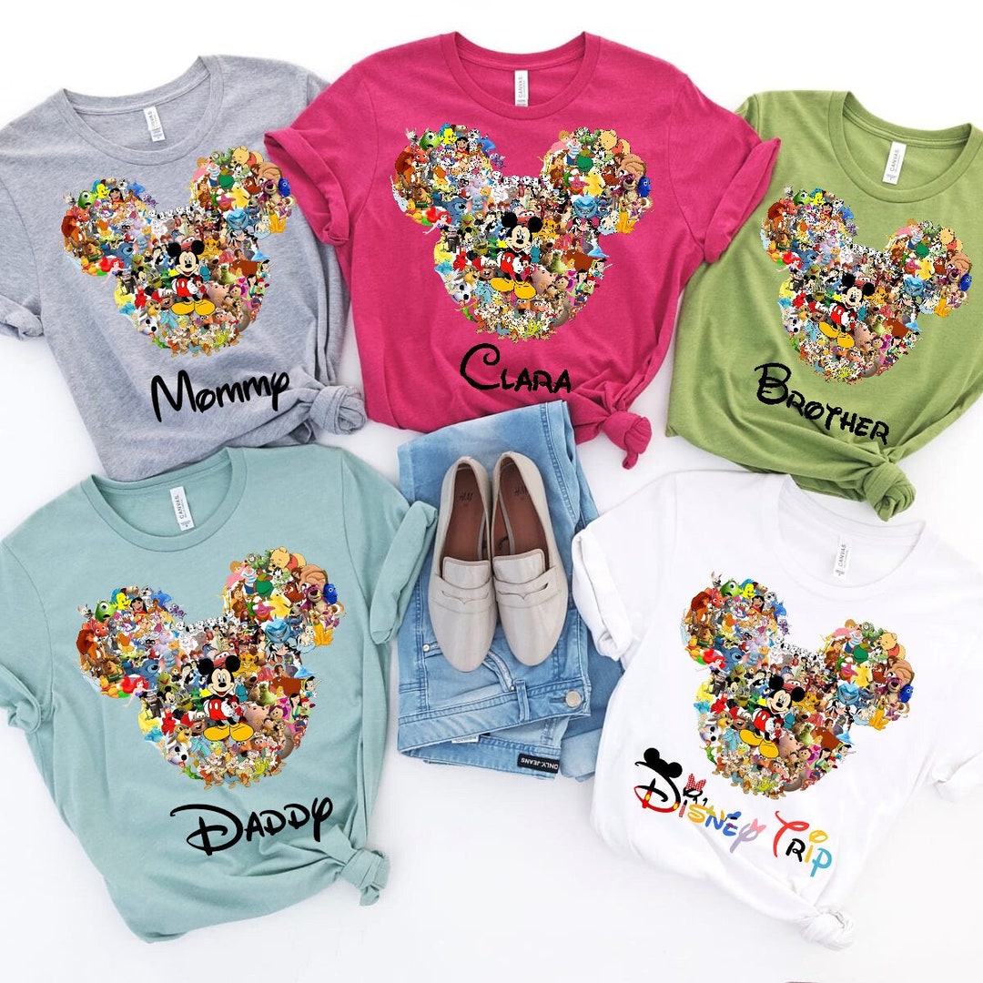 Personalized All Disney Characters Inside Mickey Mouse Head Shirt ...