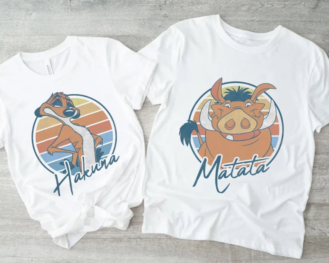 Disney the Lion King Timon Pumbaa Hakuna Matata Couples Matching Unisex ...