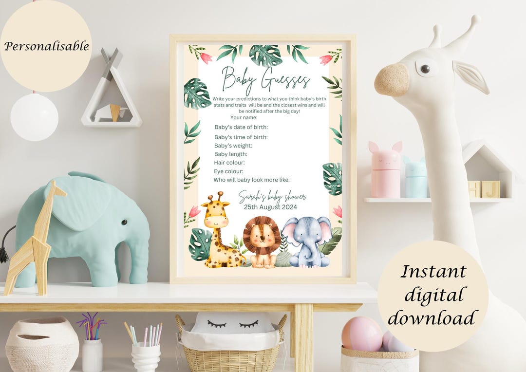 Baby Shower Guess Baby Traits Game *personalisable Digital Download* - Etsy