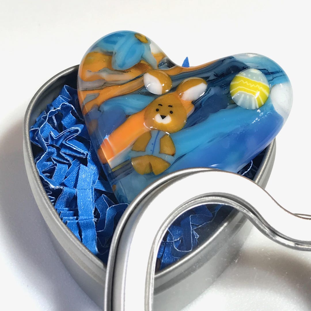 Rabbit Easter Egg Hunt Bunny Glass Pocket Heart Orange Blue Woman ...