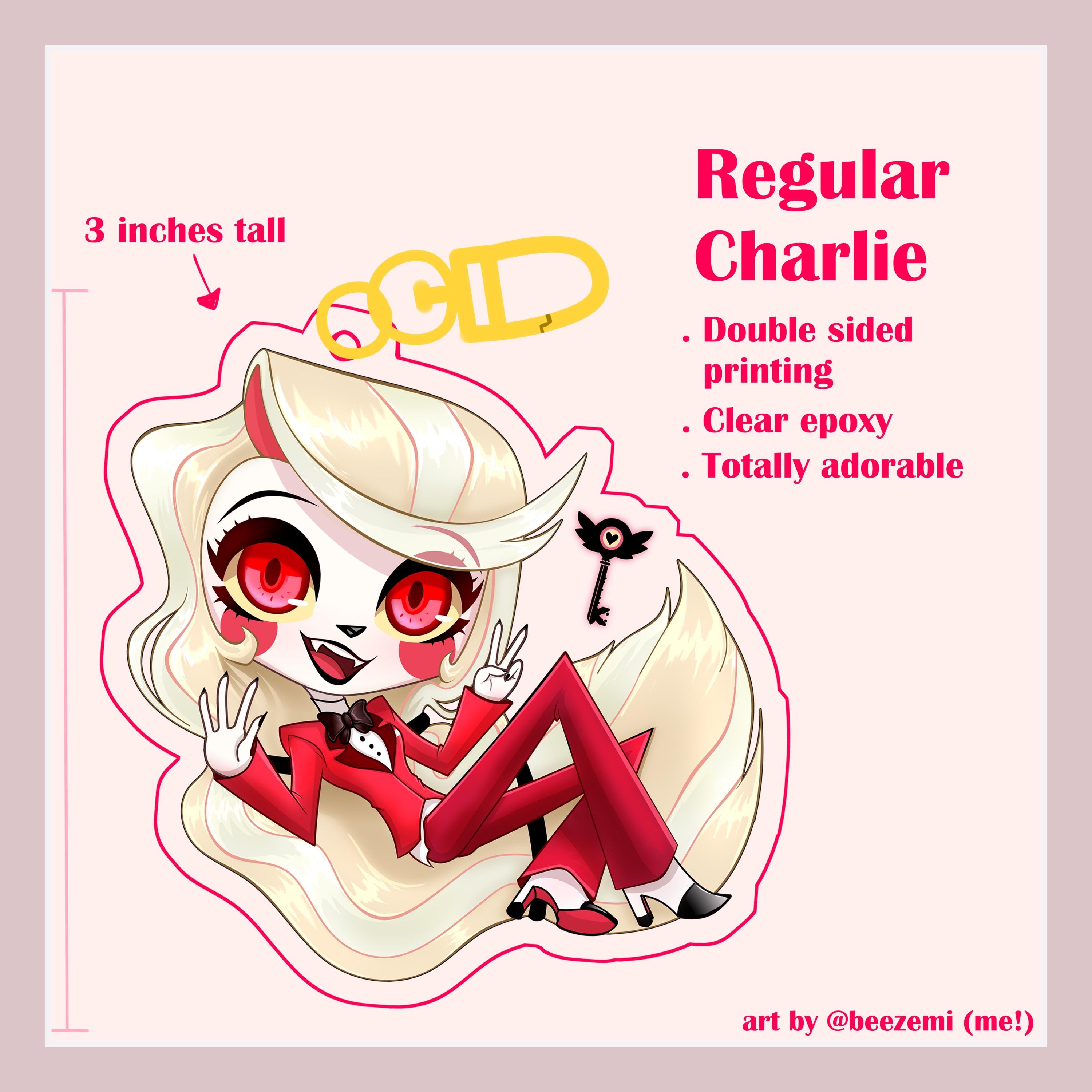Charlie Hazbin Hotel Double Sided 3-inch Epoxy Keychains - Etsy