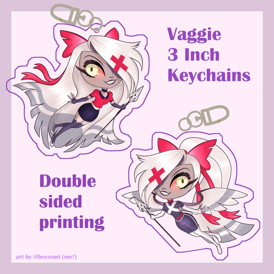 PREORDERS Hazbin Hotel Vaggie Double Sided 3-inch Epoxy Keychains - Etsy