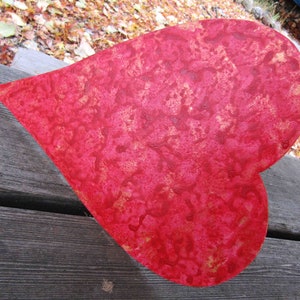 Heart Tree Topper Red Gold Metal Christmas Heart Handmade - Etsy