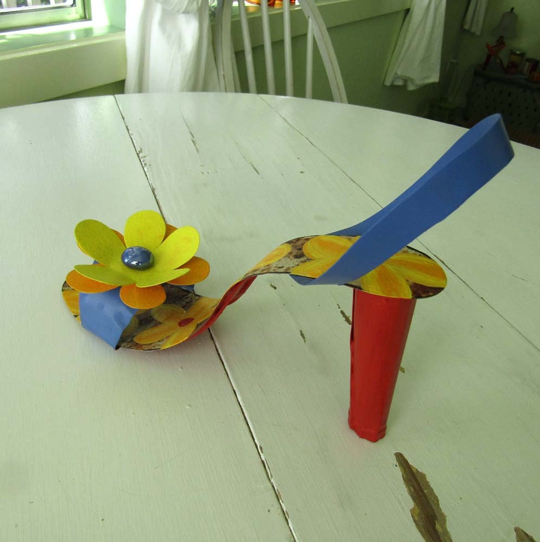 Shoe Sculpture Metal Art 3D Sculpture Hand Painted Shoe Red Hot Mama ...