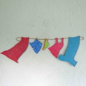 Clothesline Art Metal Wall Sculpture Joyful Laundry Room Art 7 X 20 ...