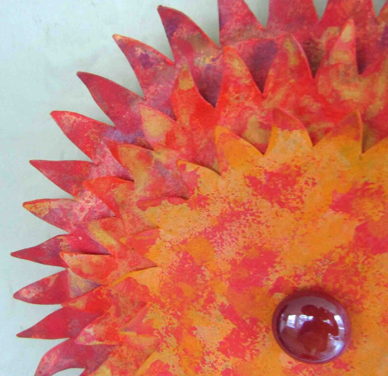 SUNBURST ART Metal Wall Sculpture Kitchen Dining Room Decor | Etsy