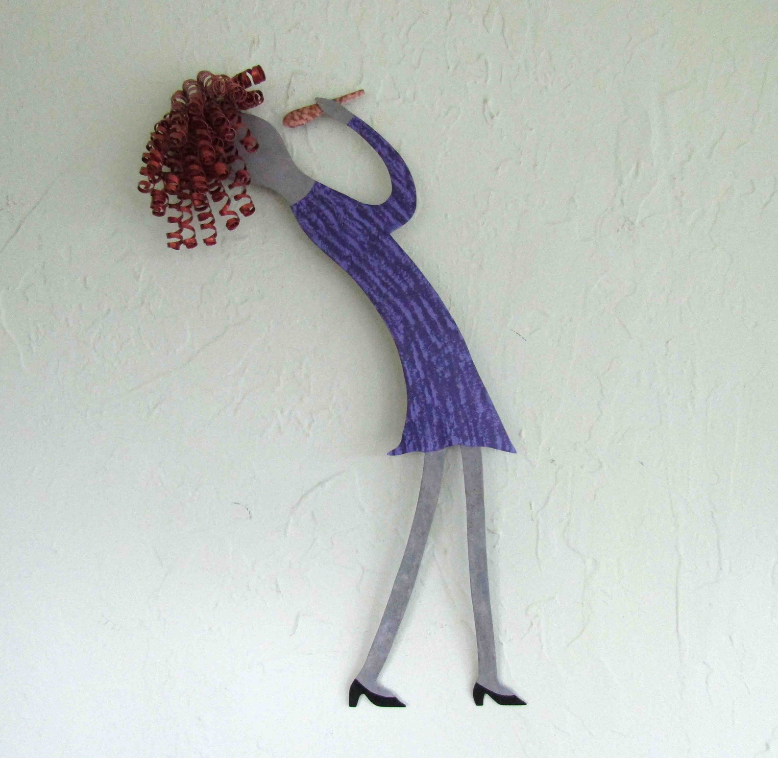 MUSICIAN ART Lady Singer Reclaimed Metal Wall Music Theme | Etsy