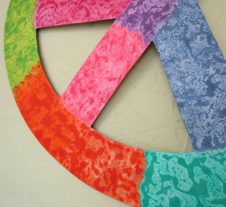 Peace Symbol Fun Groovy Sign for Any Era 16 Inch Handmade Hand - Etsy