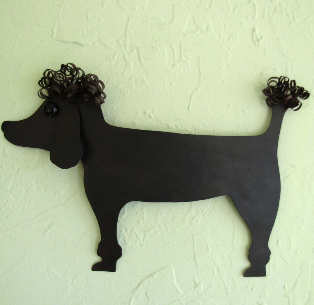 Poodle Art Metal Wall Sculpture Animal Art Indoor Outdoor Upcycled ...