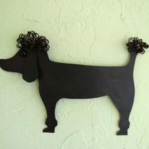 Poodle Art Metal Wall Sculpture Animal Art Indoor Outdoor Upcycled ...