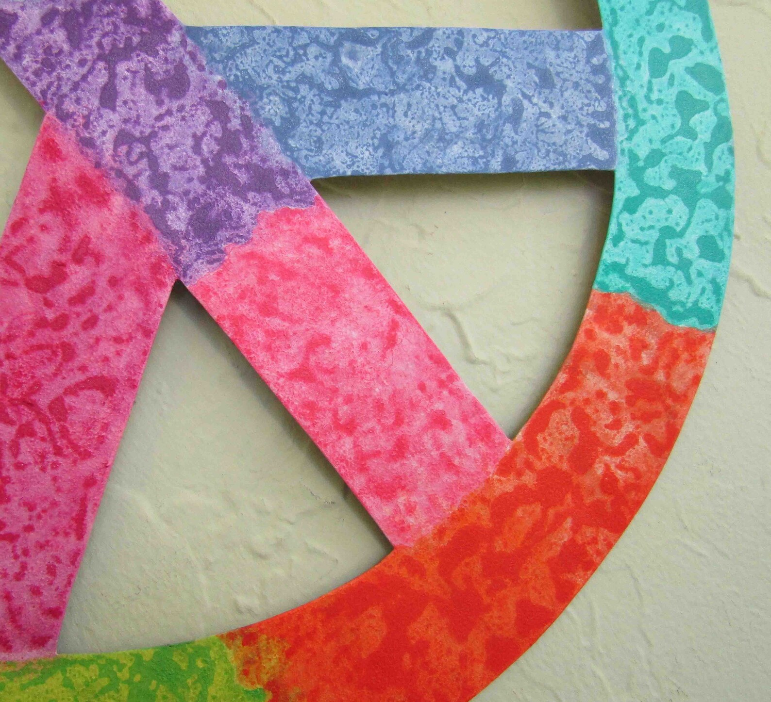 Peace Symbol Fun Groovy Sign for Any Era 16 Inch Handmade Hand Painted ...