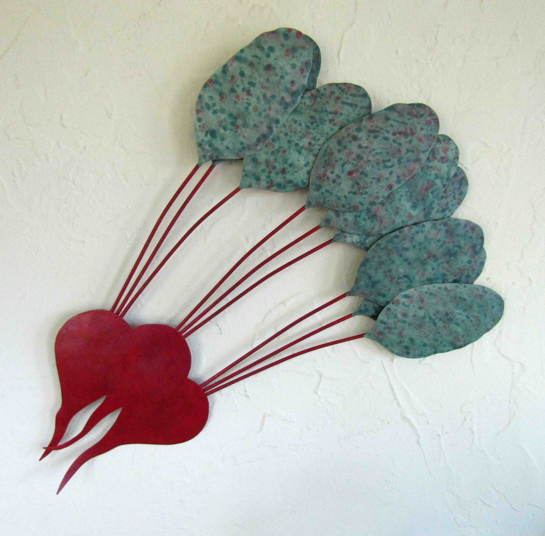 Kitchen Art Metal Wall Beet Sculpture Garden Vegetable Original Kitchen ...