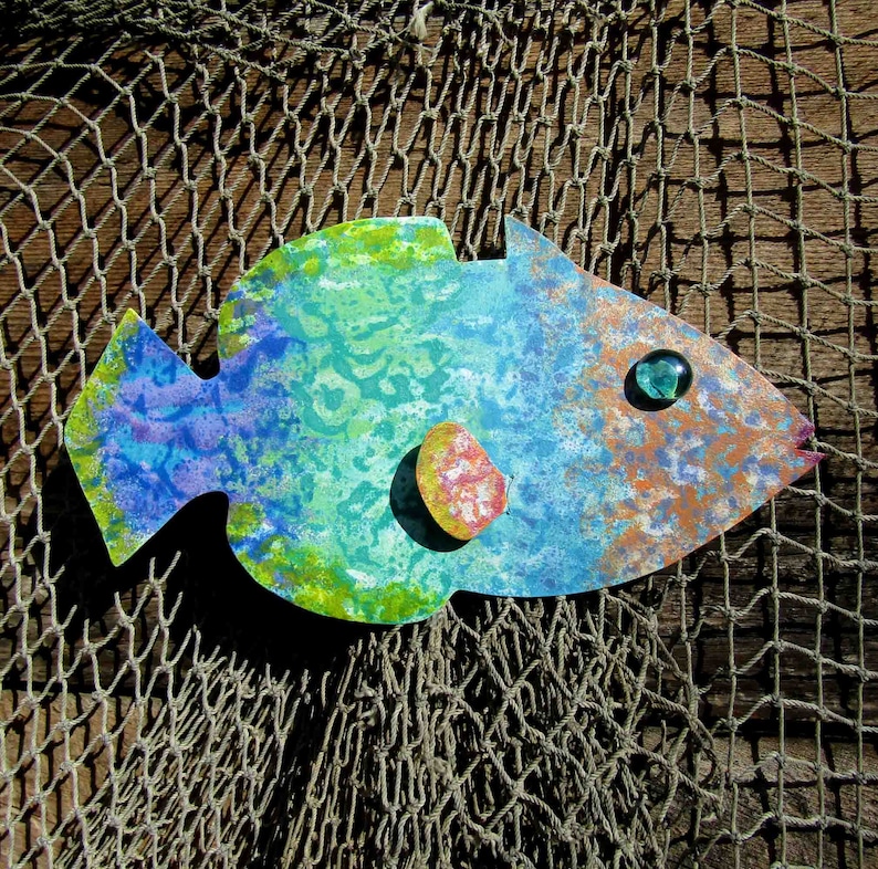 FISH ART Metal Wall Sculpture Tropical Fish Coastal Wall Decor - Etsy
