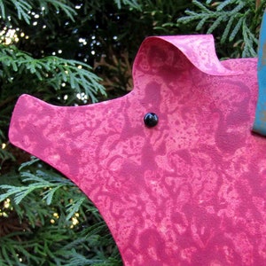 Flying Pig Christmas Tree Topper Metal Art When Pigs Fly Coral Magenta ...