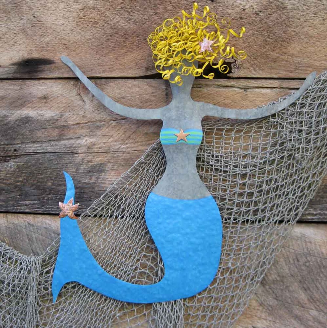 MERMAID ART Metal Sculpture Extra Large Mermaid Ocean Wall | Etsy