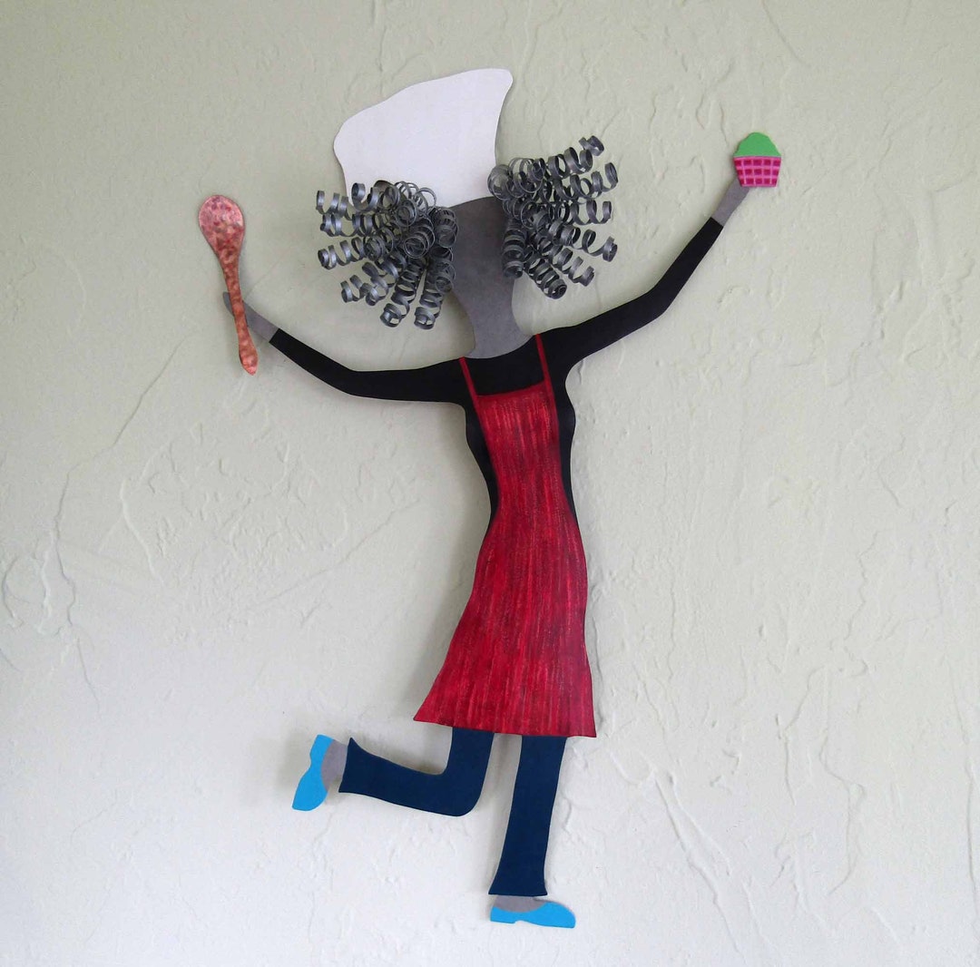 LADY CHEF ART Kitchen Wall Sculpture Handmade by Us for You Choose Your ...