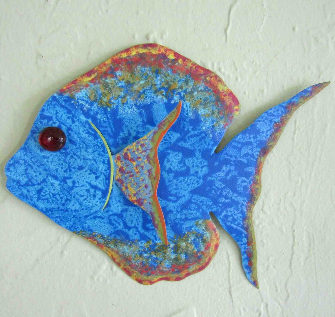 Fish Art Metal Wall Sculpture Sunfish Island Beach House - Etsy