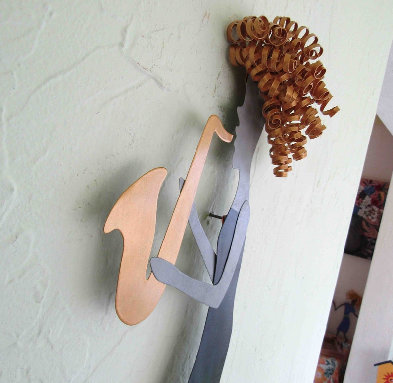 SAXOPHONE ART Metal Wall Sculpture Saxophone Wall Decor Music | Etsy