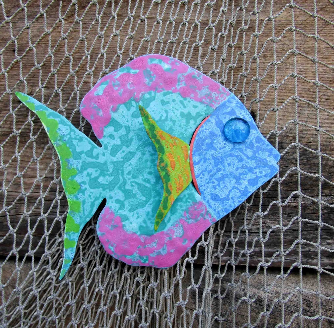 TROPICAL FISH ART Metal Wall Sculpture Sunfish Island beach | Etsy