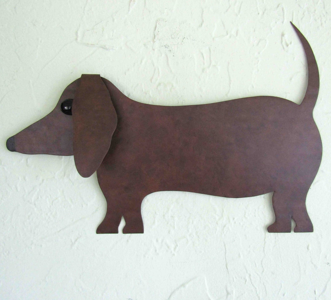 Dachshund Metal Wall Sculpture Animal Decor Indoor Outdoor Dog Wall Art ...