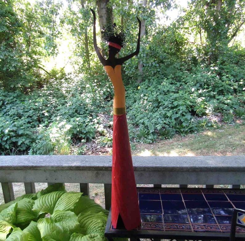 AFRICAN ART Metal Sculpture African Dancer Recycled Metal - Etsy