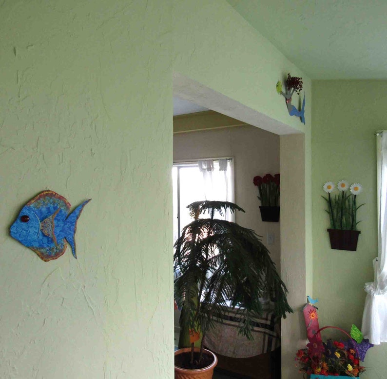 Fish Art Metal Wall Sculpture Sunfish Island Beach House - Etsy