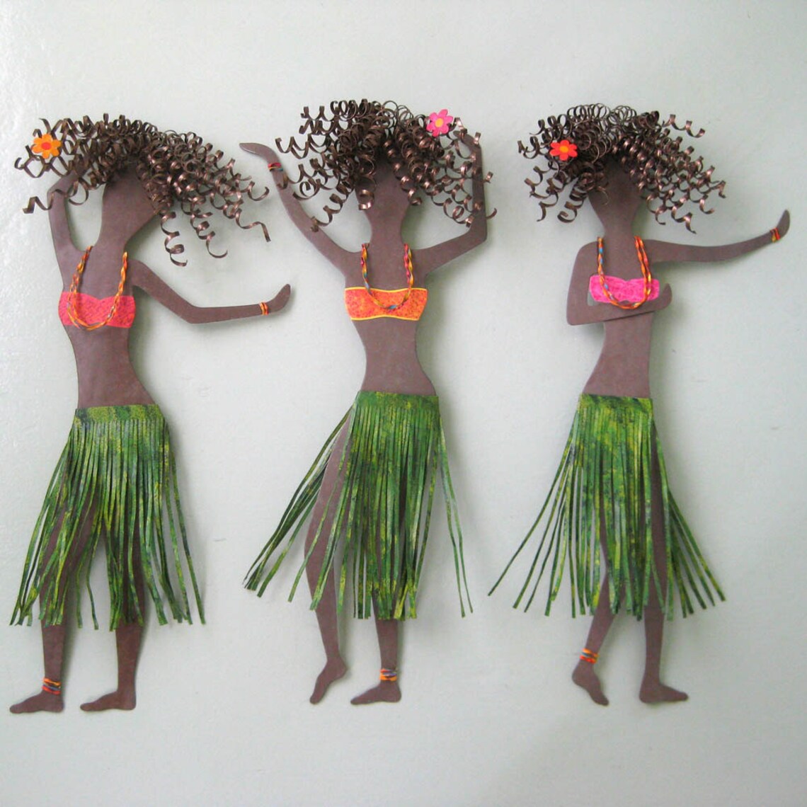 HULA LADY Metal Wall Art Hula Girl Island Beach Decor Recycled - Etsy