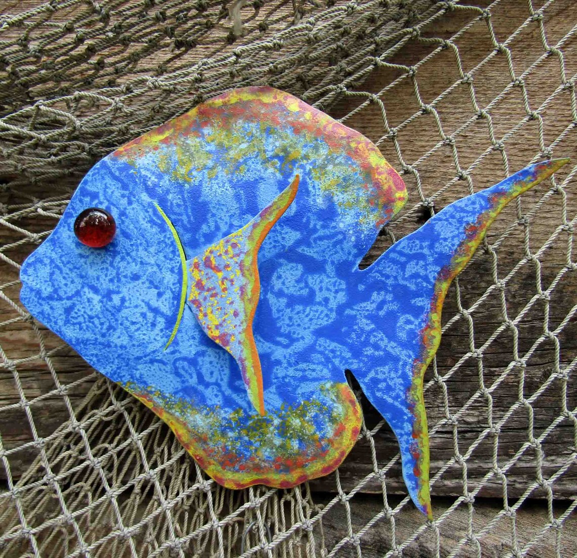 Fish Art Metal Wall Sculpture Sunfish Island Beach House - Etsy