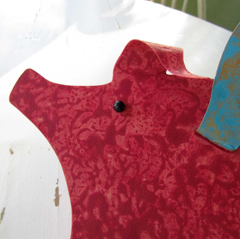 FLYING PIG Christmas Tree Topper Metal Art When Pigs Fly Coral | Etsy