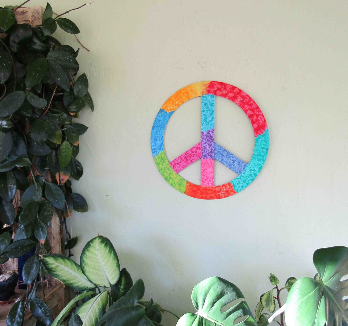 Peace Symbol Fun Groovy Sign for Any Era 16 Inch Handmade Hand - Etsy