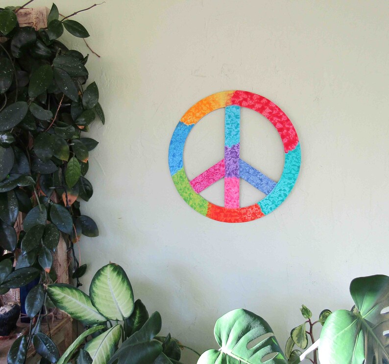 Peace Symbol Fun Groovy Sign for Any Era 16 Inch Handmade Hand Painted ...