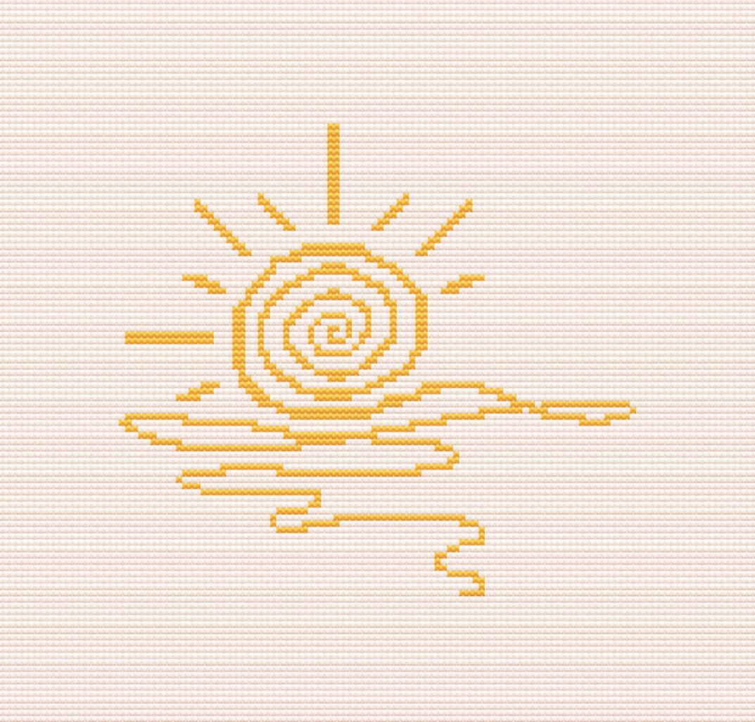 Sun Cross Stitch Pattern Instant PDF Download Beginner Friendly ...
