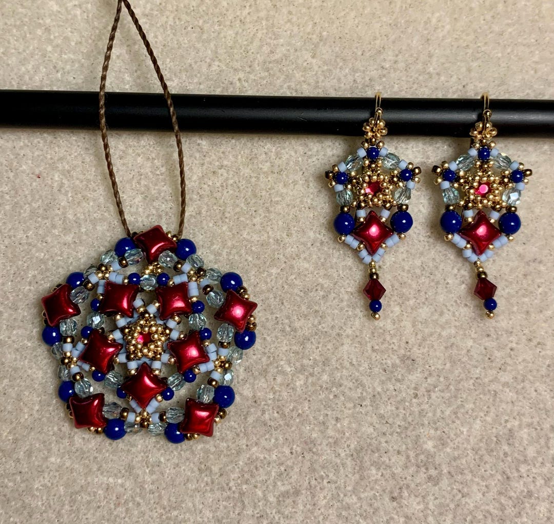 Rosetta Flower Pendant and Earrings Tutorial - Etsy