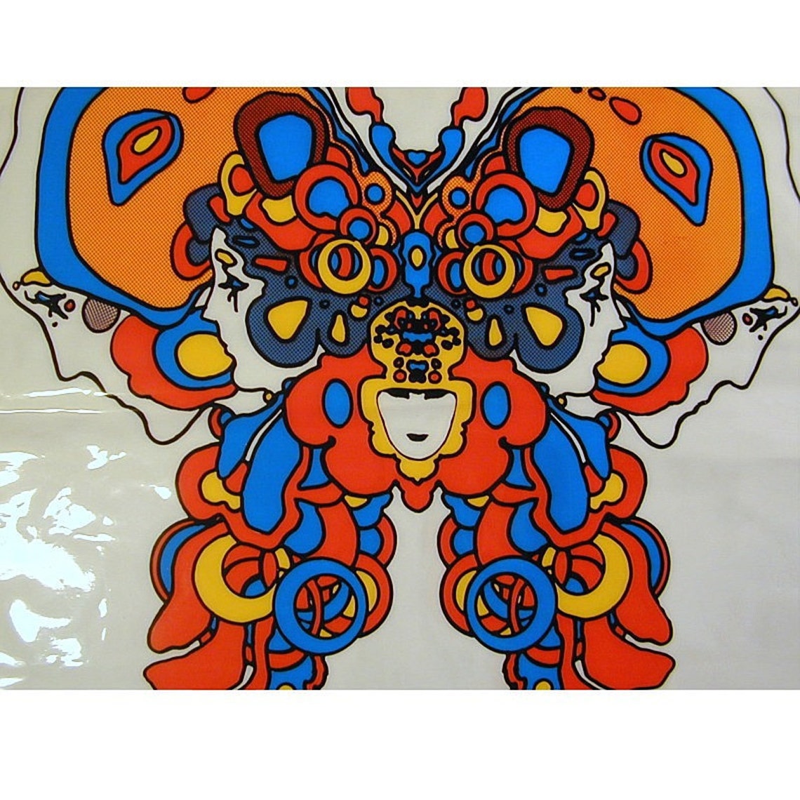 1968 PETER MAX Psychedelic Vinyl Blow Up Pillow Butterfly | Etsy