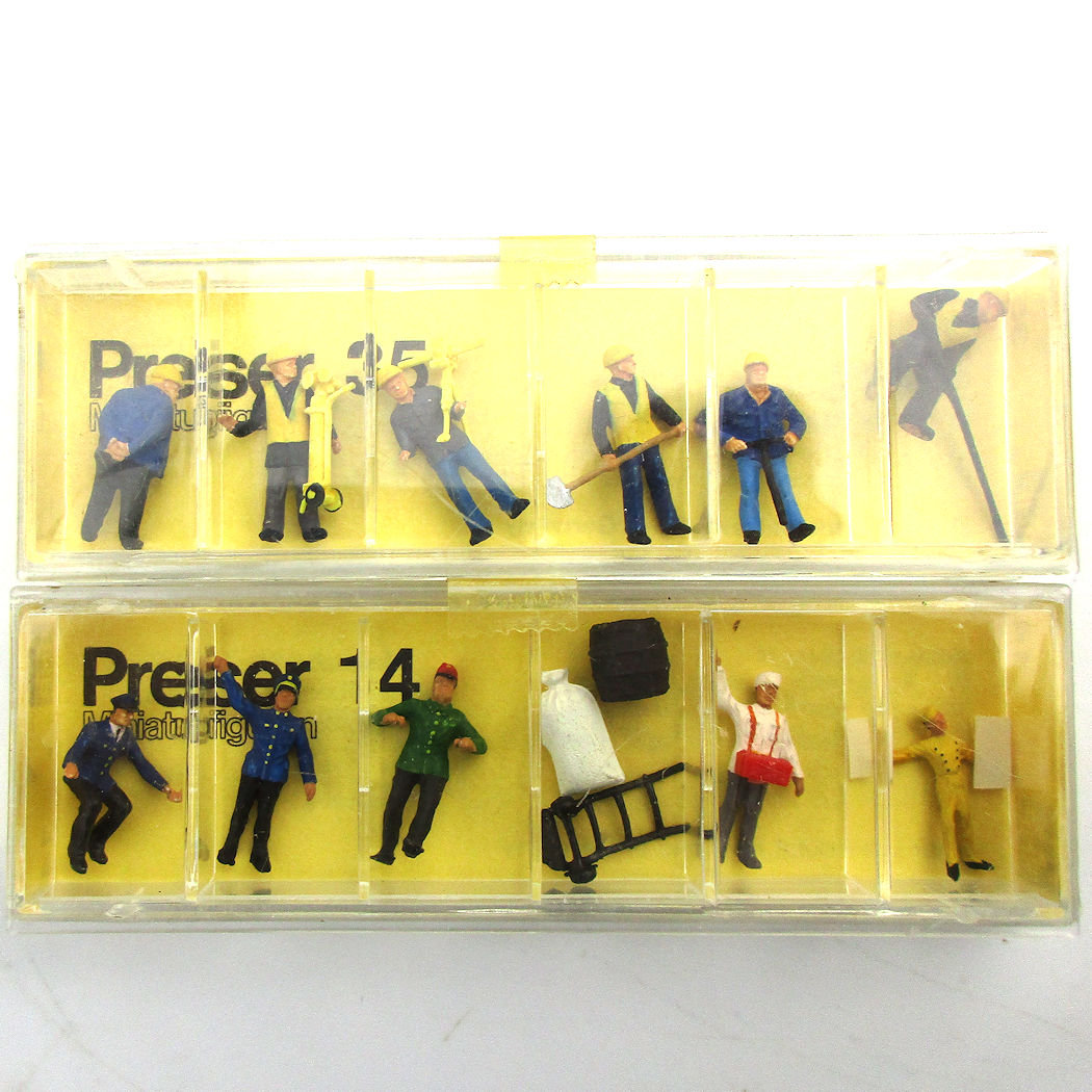 Preiser Miniature Handpainted Figures for Train Architecture Scenes ...