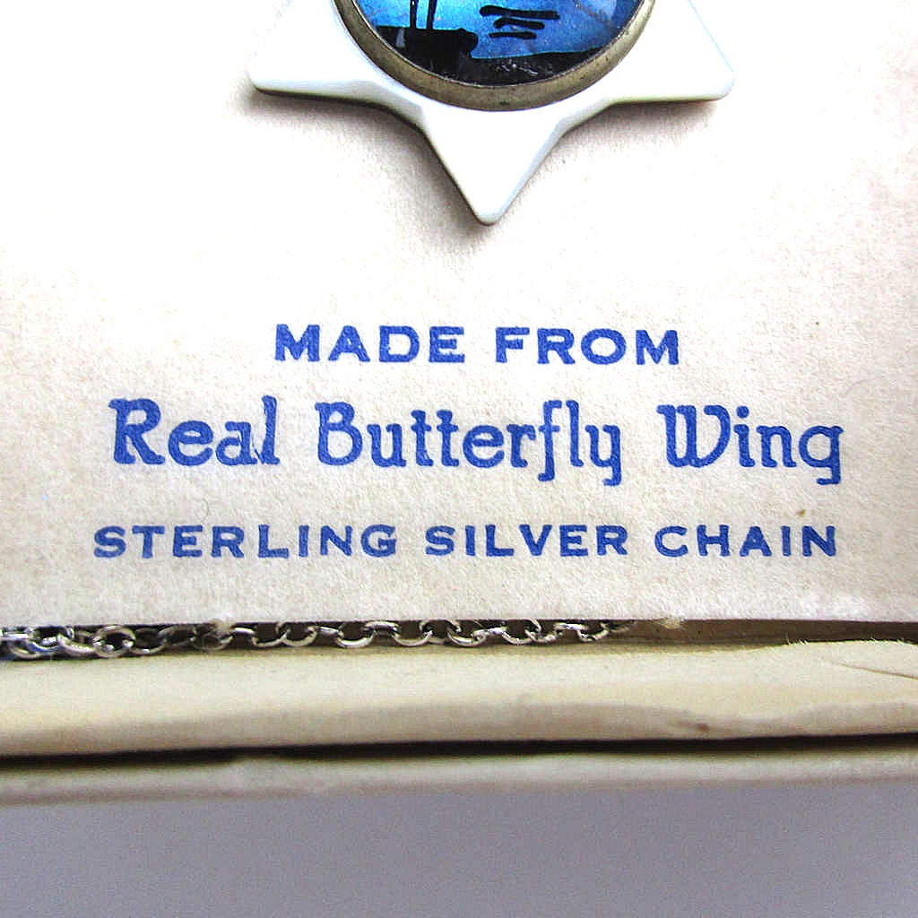 1940s Butterfly Wing MOP Star Pendant Necklace Sterling Silver - Etsy