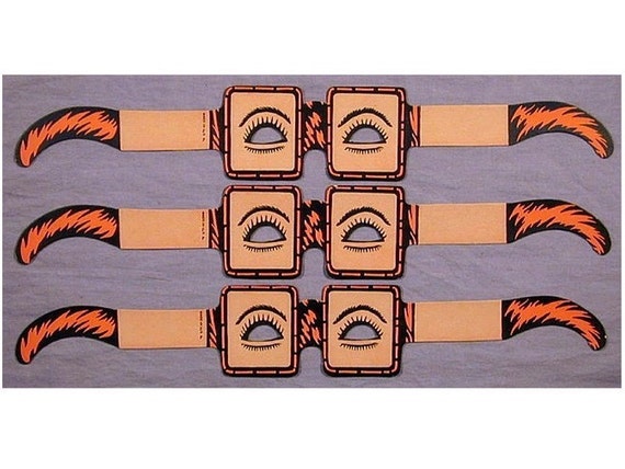 Máscaras de gafas de cartón goofy originales de la década de - Etsy México