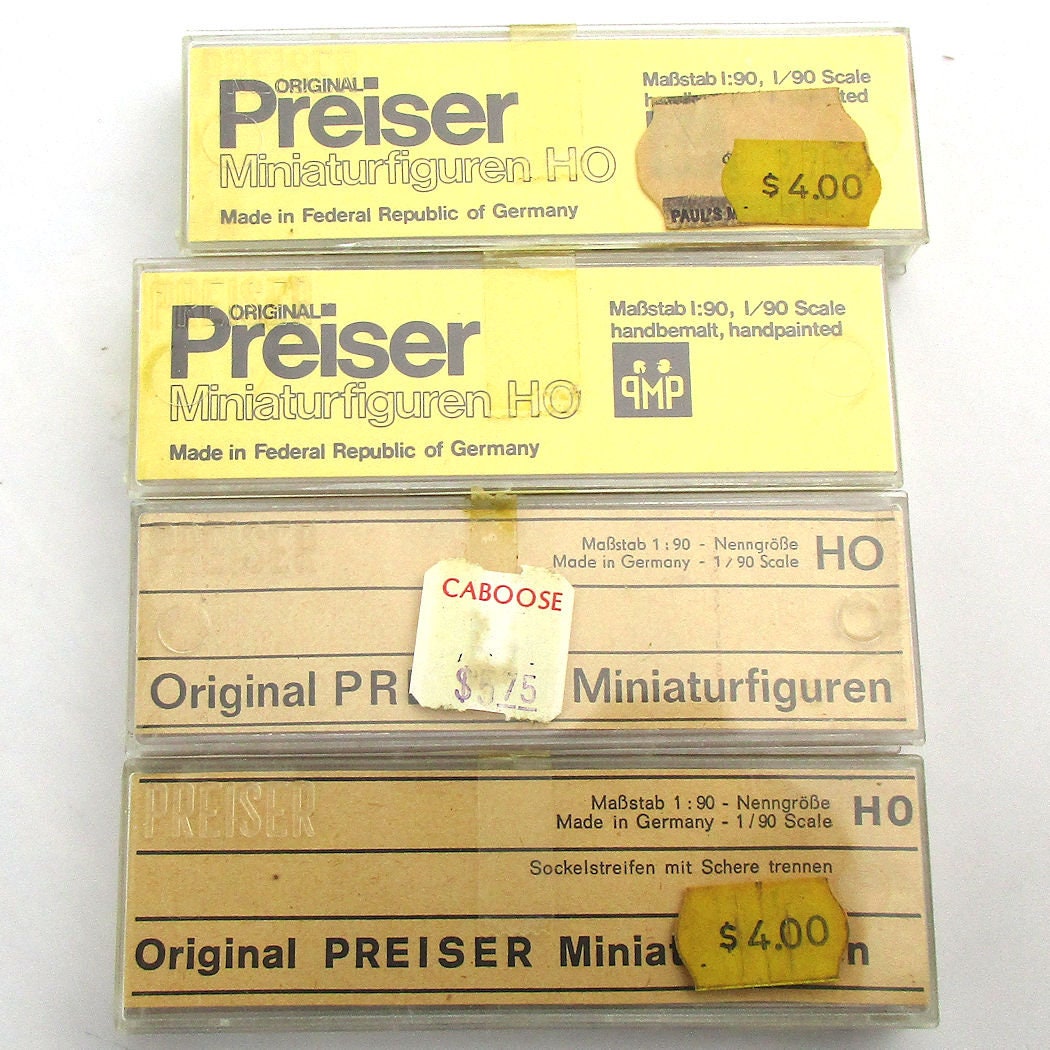 Preiser Miniature Handpainted Figures for Train Architecture Scenes ...