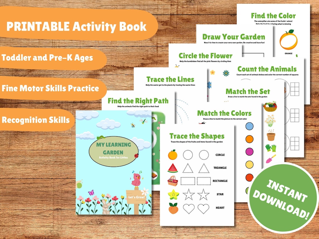 Printable Activity Book, Toddler and Preschool Busy Book, Matching ...