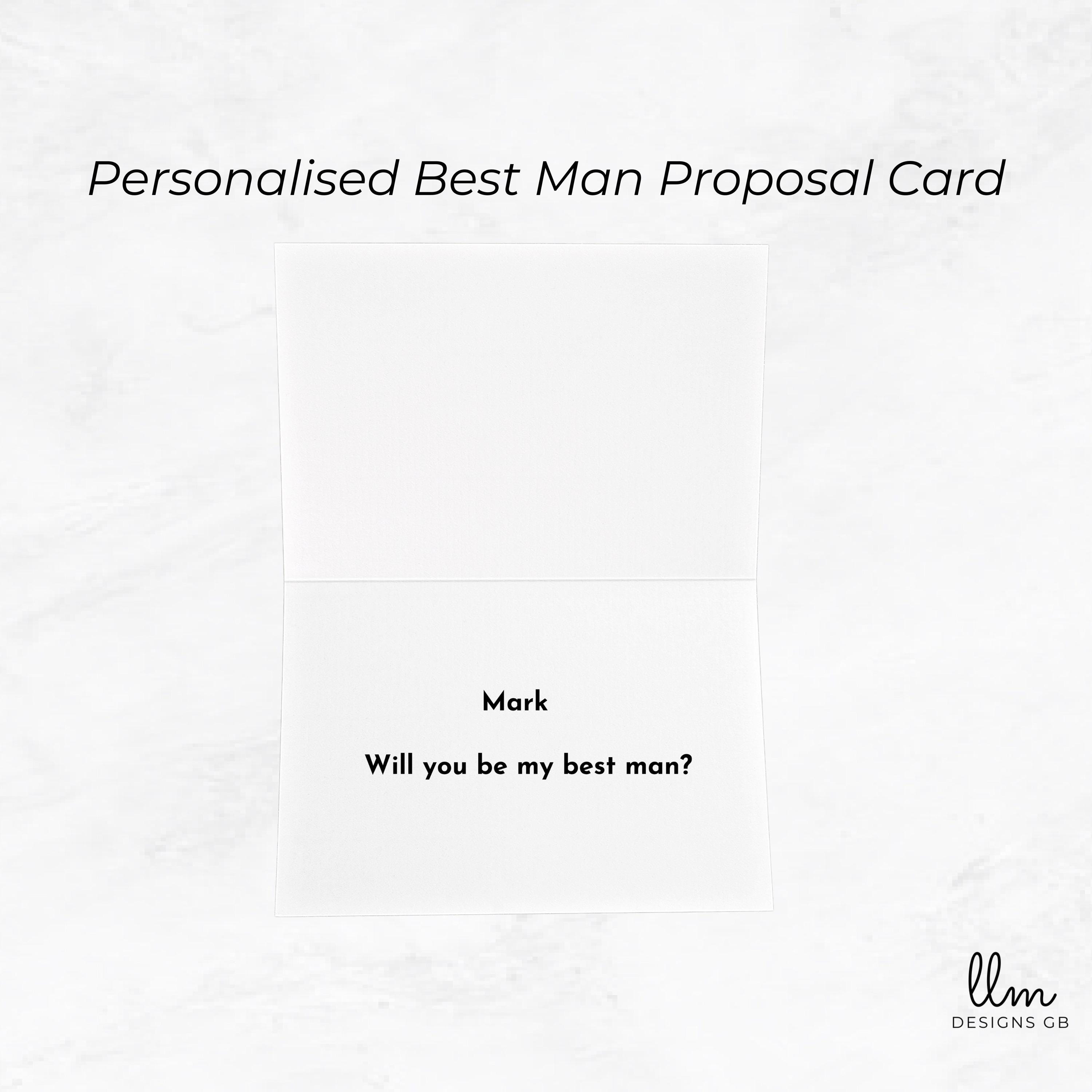 Personalised Best Man Proposal Card | Will You Be My Best Man? | Funny ...