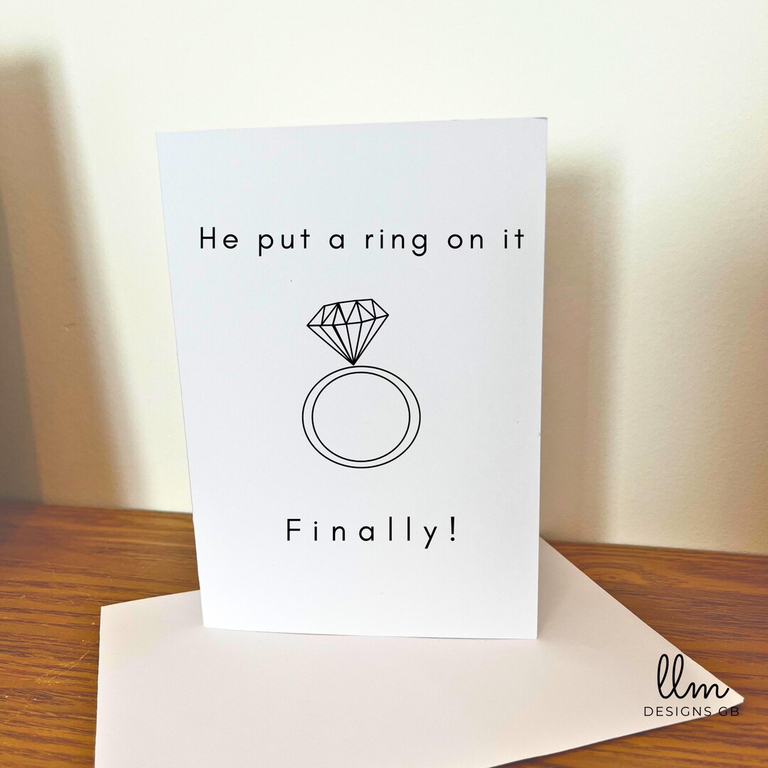 Funny Engagement Card: Congratulations Newly Engaged Couple - Etsy