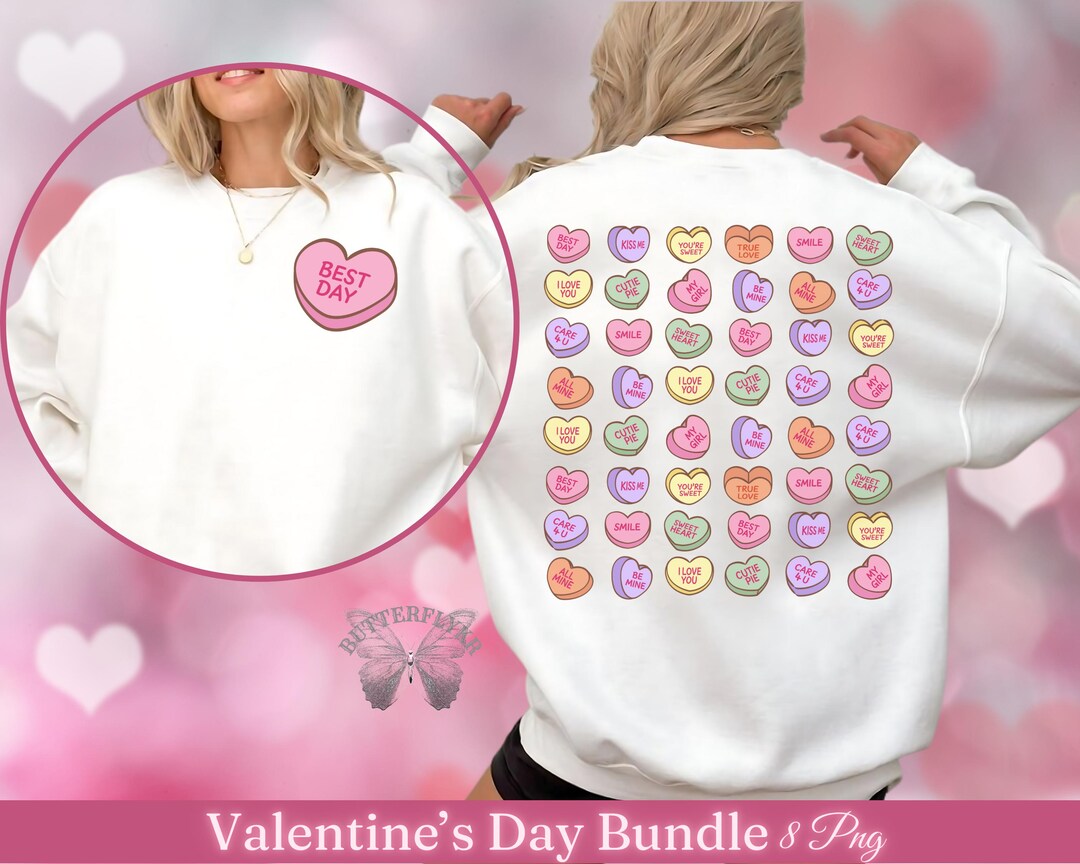 Valentine's Day Candy Png Sublimation, Retro Cute Heart Candy Svg ...