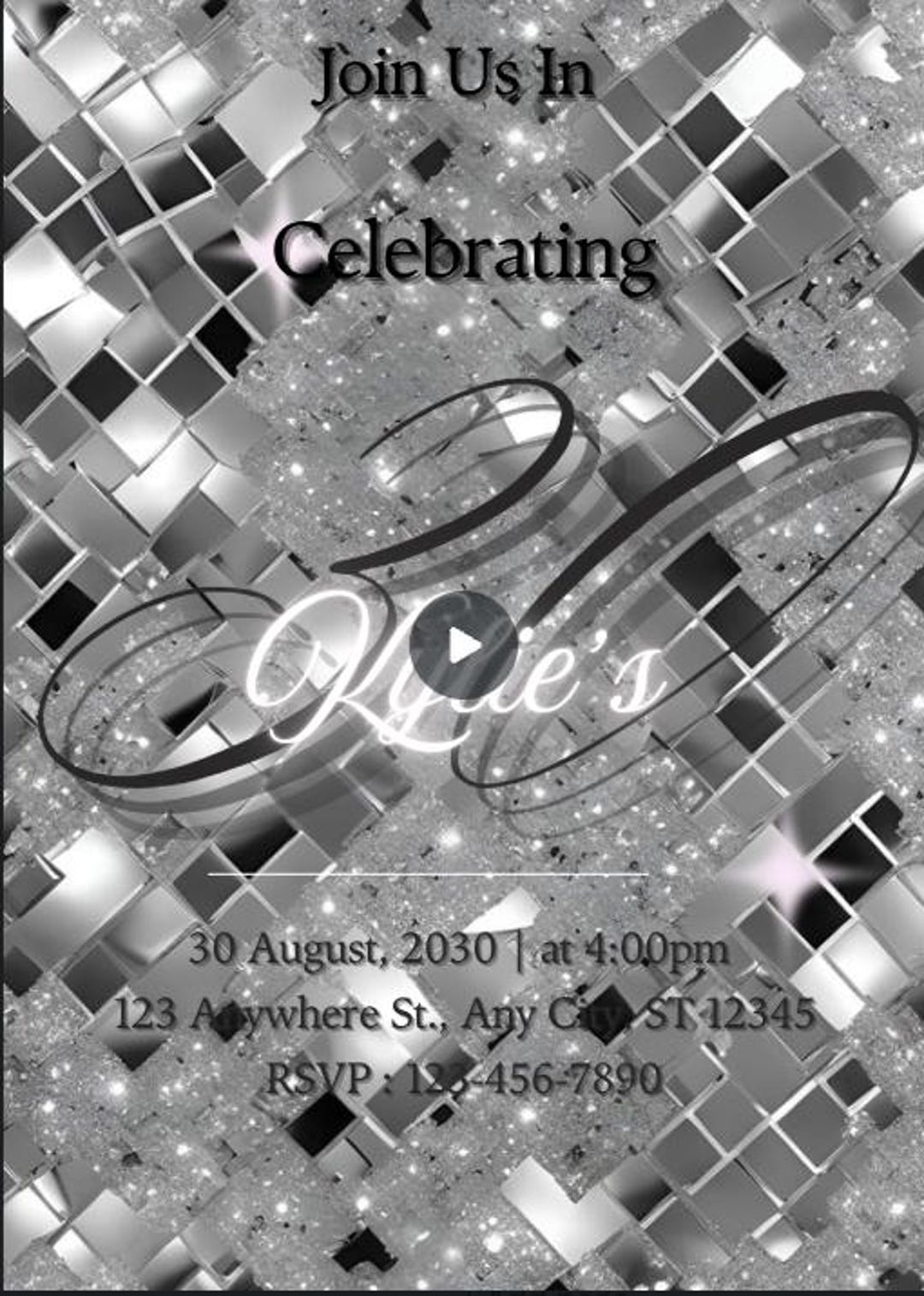 Disco Ball Invite - Etsy