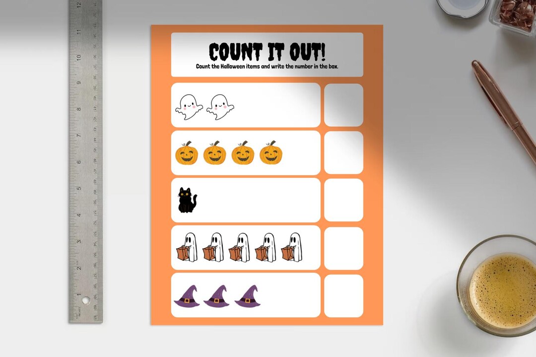Halloween Counting Worksheets, Learning to Count Worksheet ...