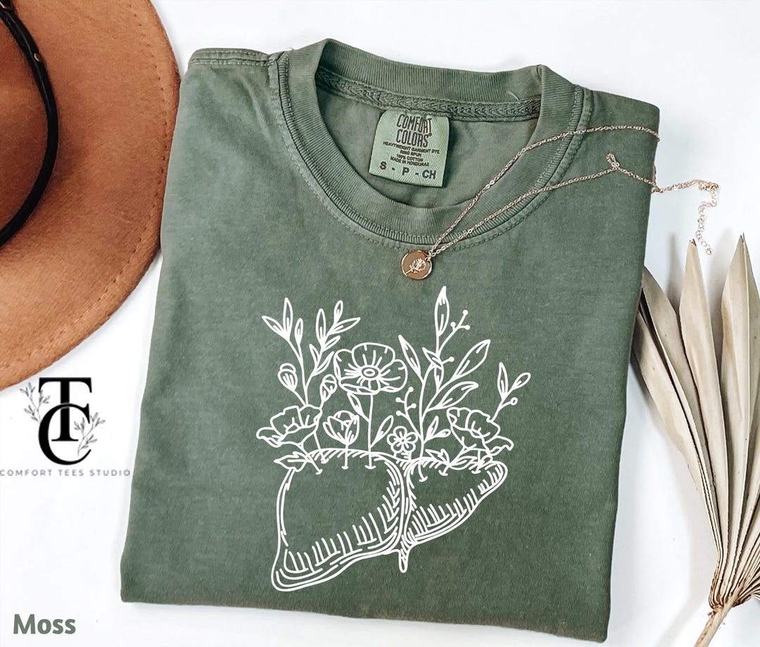 Comfort Colors® Floral Liver Shirt, Hepatology Shirt, Liver Transplant ...