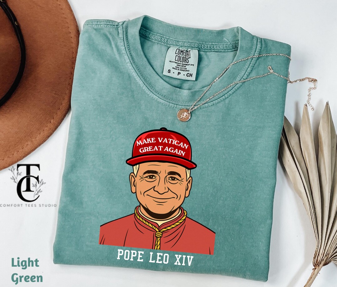 Comfort Colors®pope Leo XIV Shirt, American Pope Tee Shirt, Catholic ...