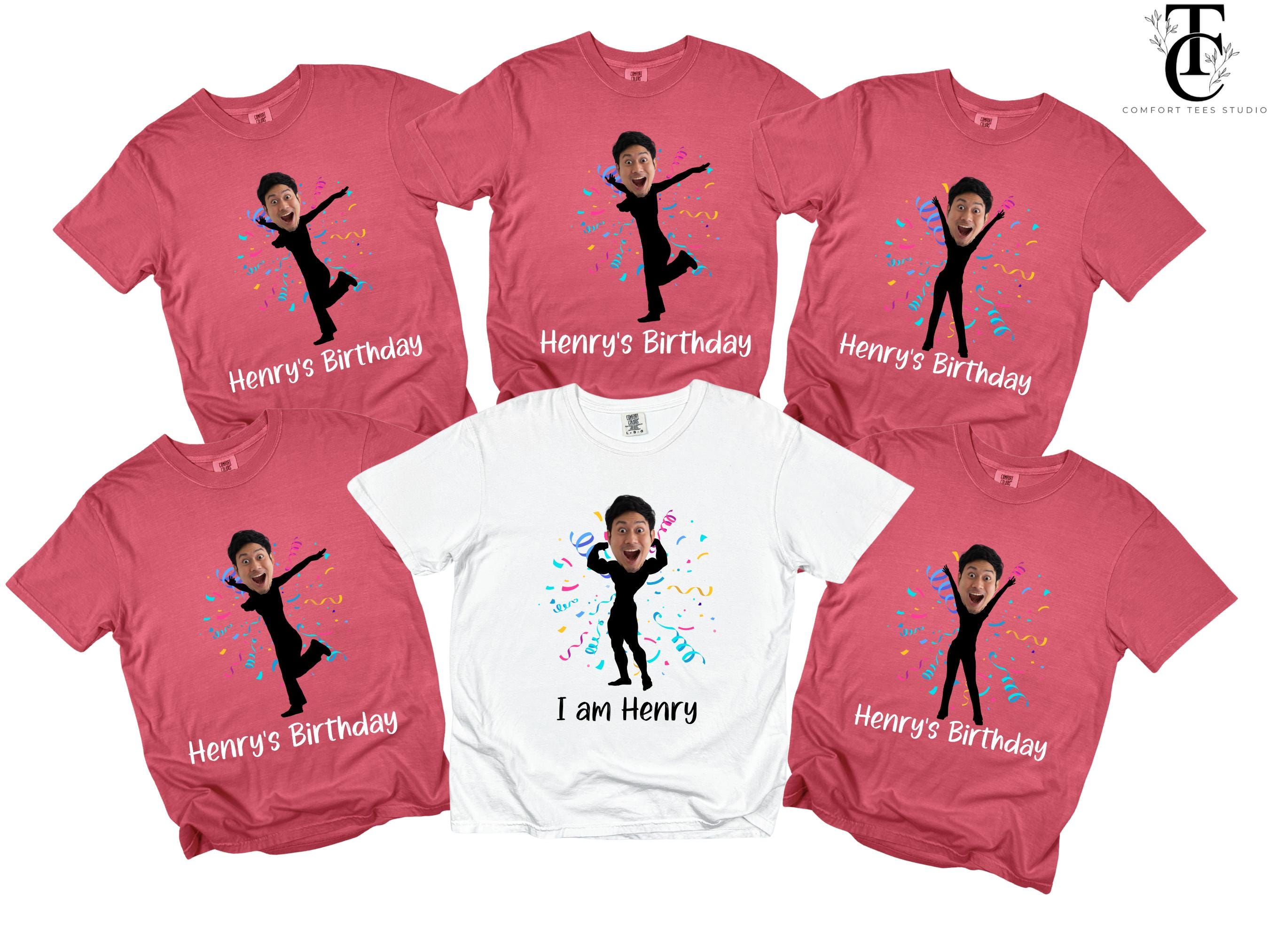 Custom Birthday Photo T-shirt, Personalized Photo Birthday Party Tee ...
