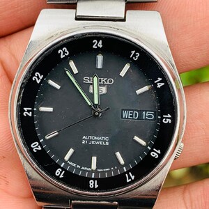 Seiko 5automatic 7S26-0530 21 Jewels Day / Date Stainless Steel Water ...