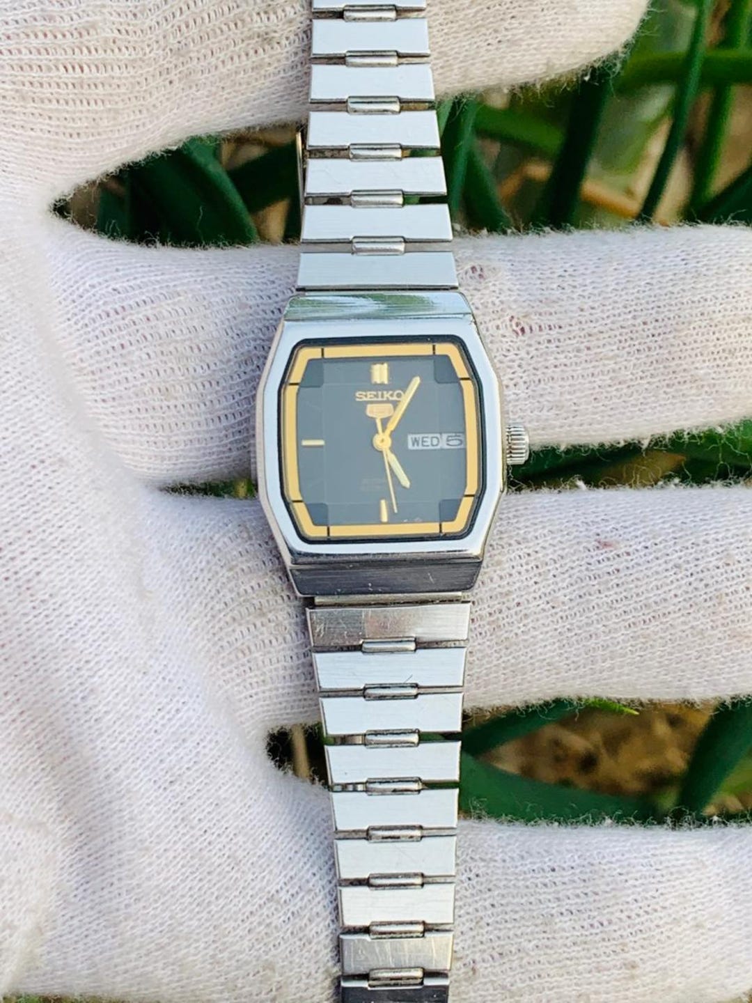 Seiko 5 Automatic 2949-515A 23 Jewels Day / Date Case Gold Stainless ...