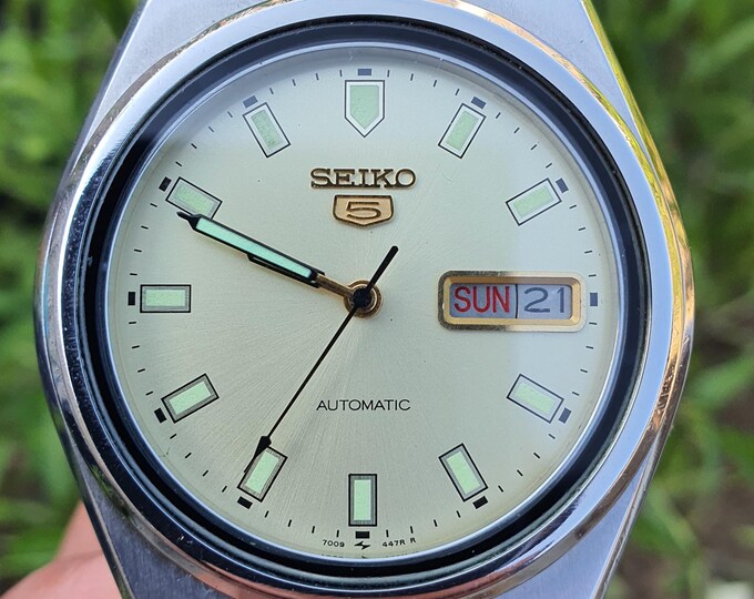 Seiko 5 Automatic 7009-876A Day / Date Stainless Steel Watch Water Resistant Made in Japan - Etsy